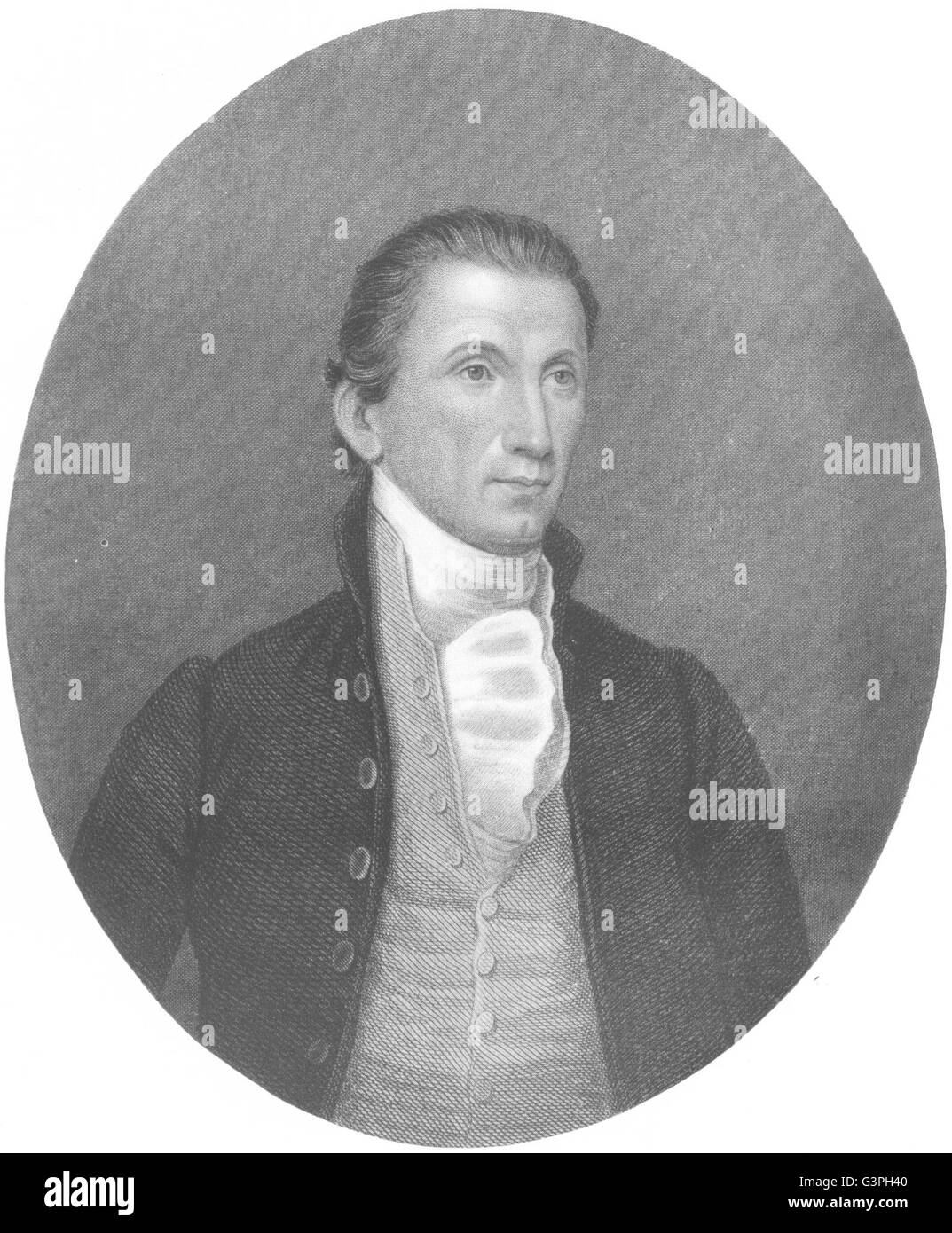 James monroe illustration Black and White Stock Photos & Images - Alamy