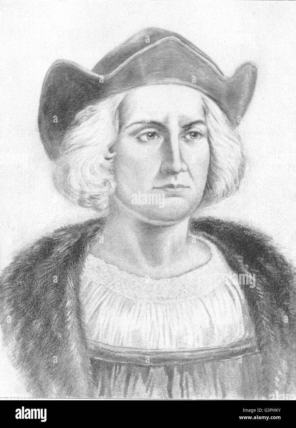 Columbus christopher illustration Black and White Stock Photos & Images ...