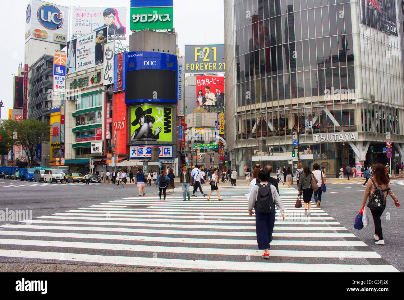 TOKYO - MAY, 2016: Famous Shibuya crossing on May 28, 2016 Stock Photo ...