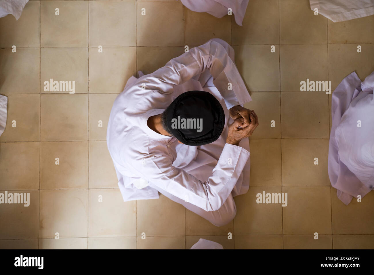 Asia man praying at temple hi-res stock photography and images - Alamy