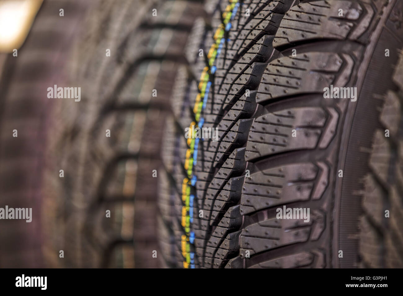 Car tires at warehouse in tire store Stock Photo - Alamy
