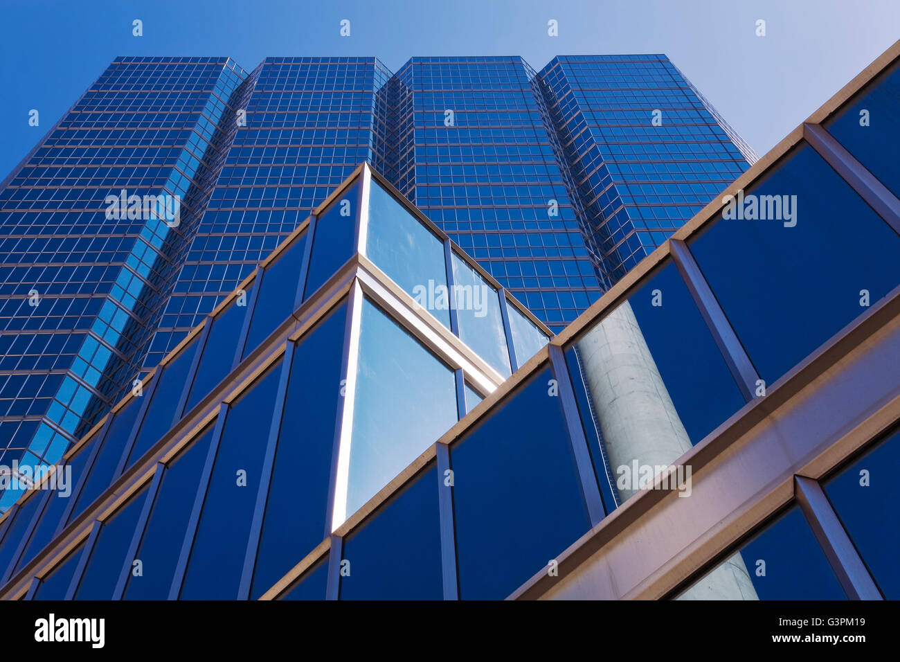 Glass walls reflection Stock Photo - Alamy