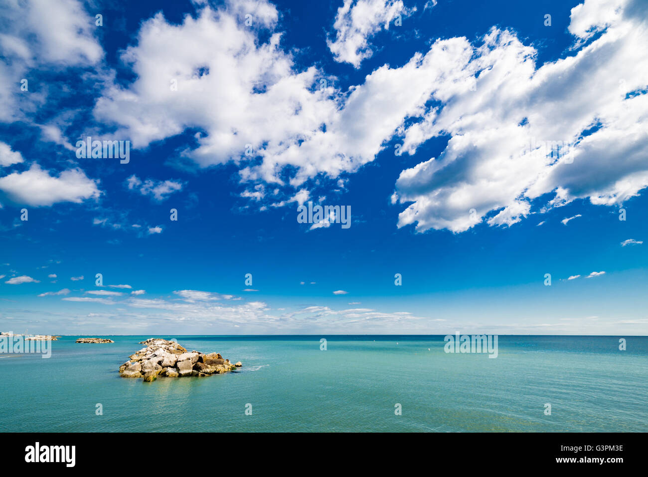 rocks on the Adriatic Riviera in Romagna, Italy Stock Photo - Alamy
