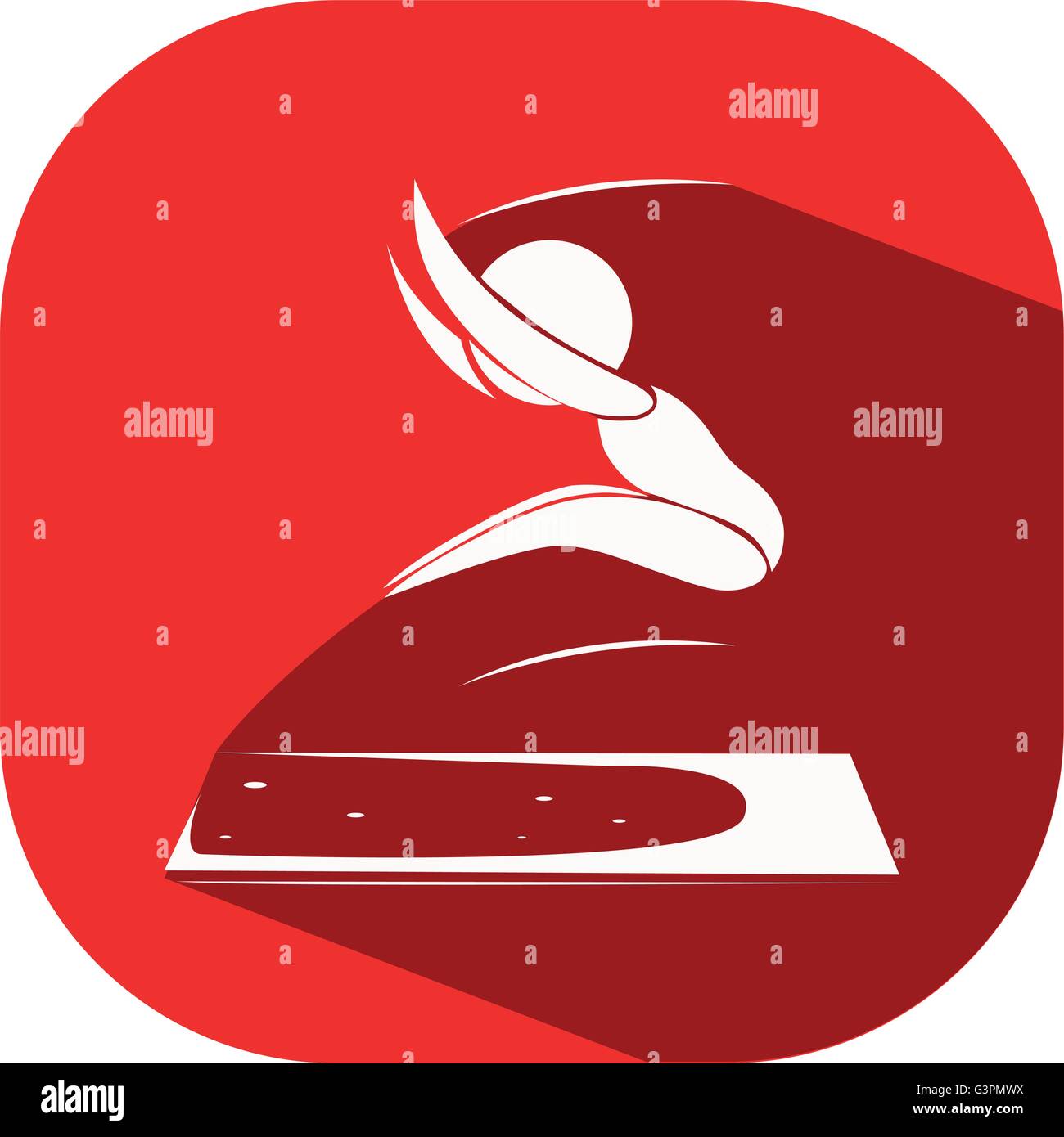 Long jump athlete silhouette Stock Vector Images - Alamy