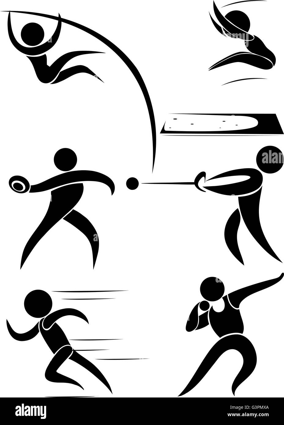 Track and field discus Stock Vector Images - Alamy