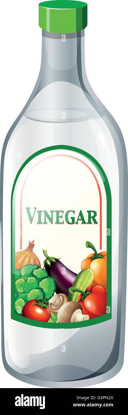 White vinegar in bottle Stock Vector Images - Alamy