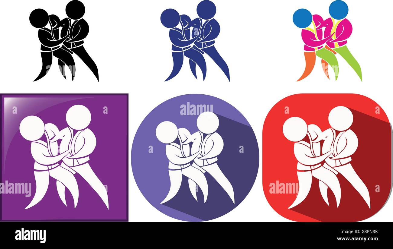Sport icons for judo illustration Stock Vector Image & Art - Alamy