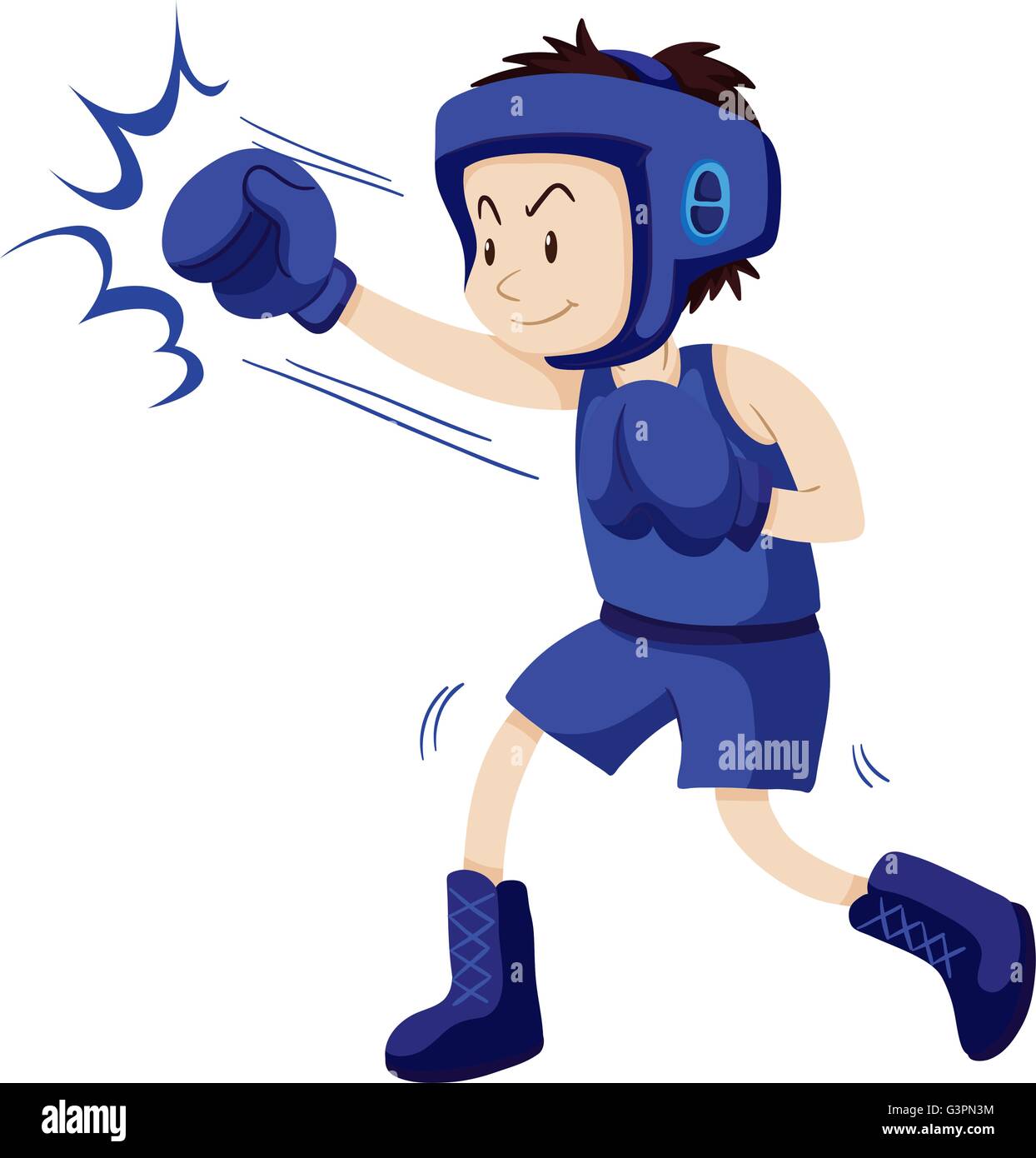 Man boxing drawing Stock Vector Images - Alamy