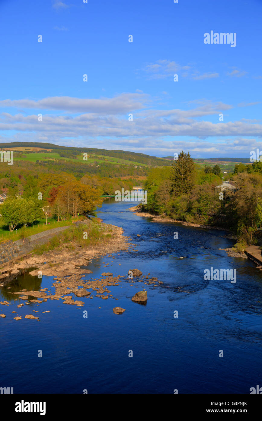 Beautiful Scottish river Tummel Pitlochry Scotland UK in summer with ...