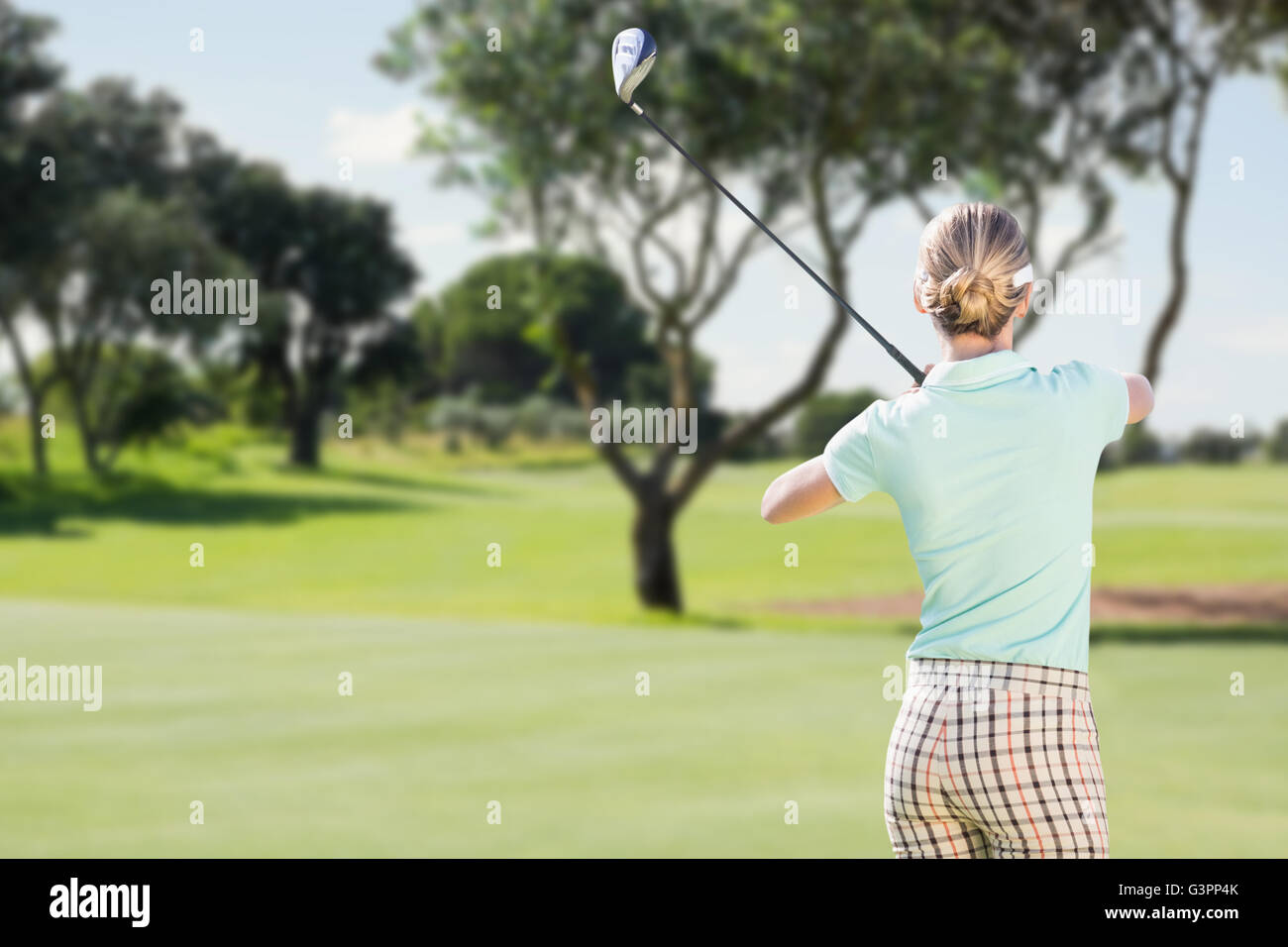 Female golfer rear view hi-res stock photography and images - Alamy