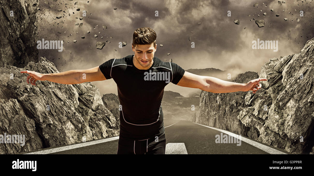 Composite image front view sportsman hi-res stock photography and ...