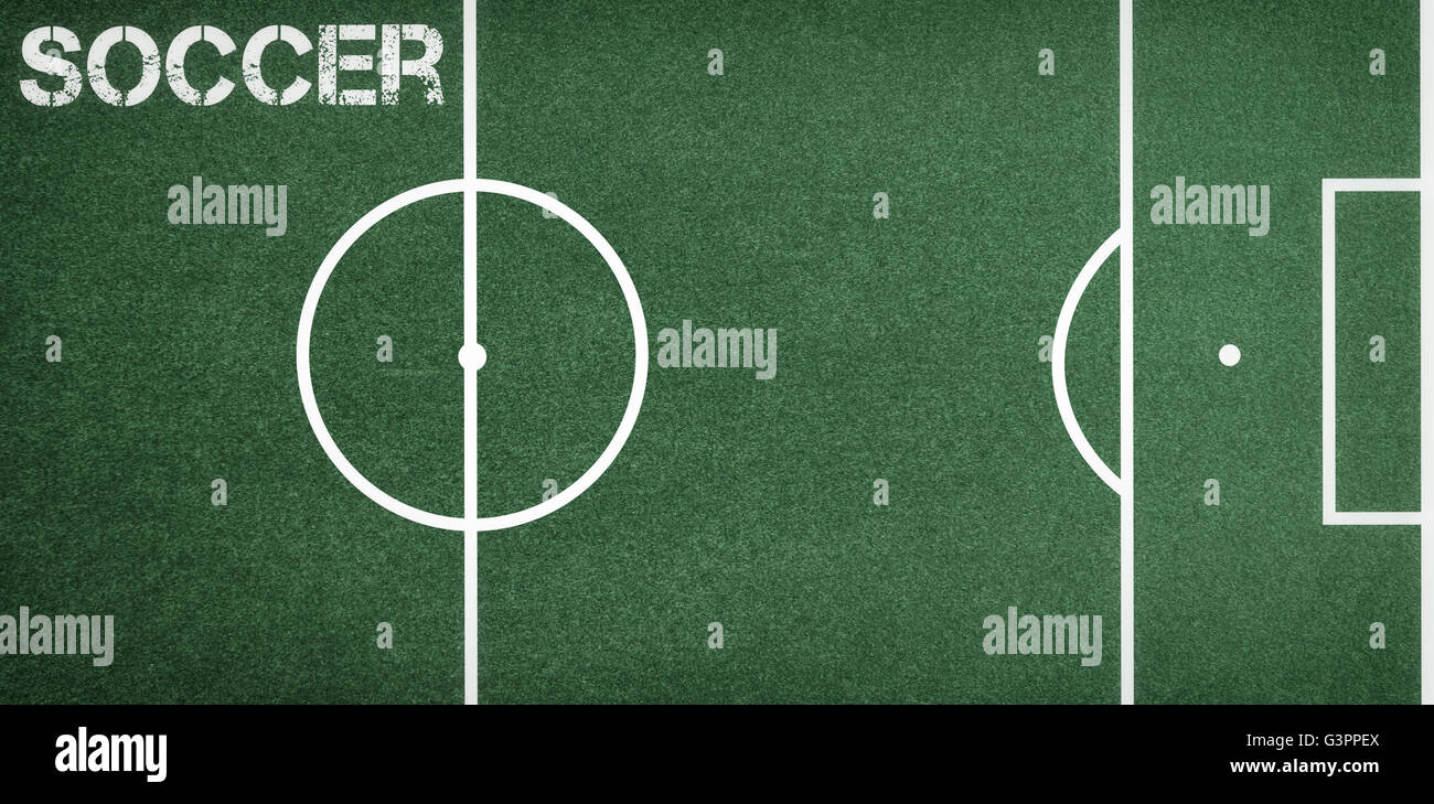 Soccer message written in white Stock Photo - Alamy