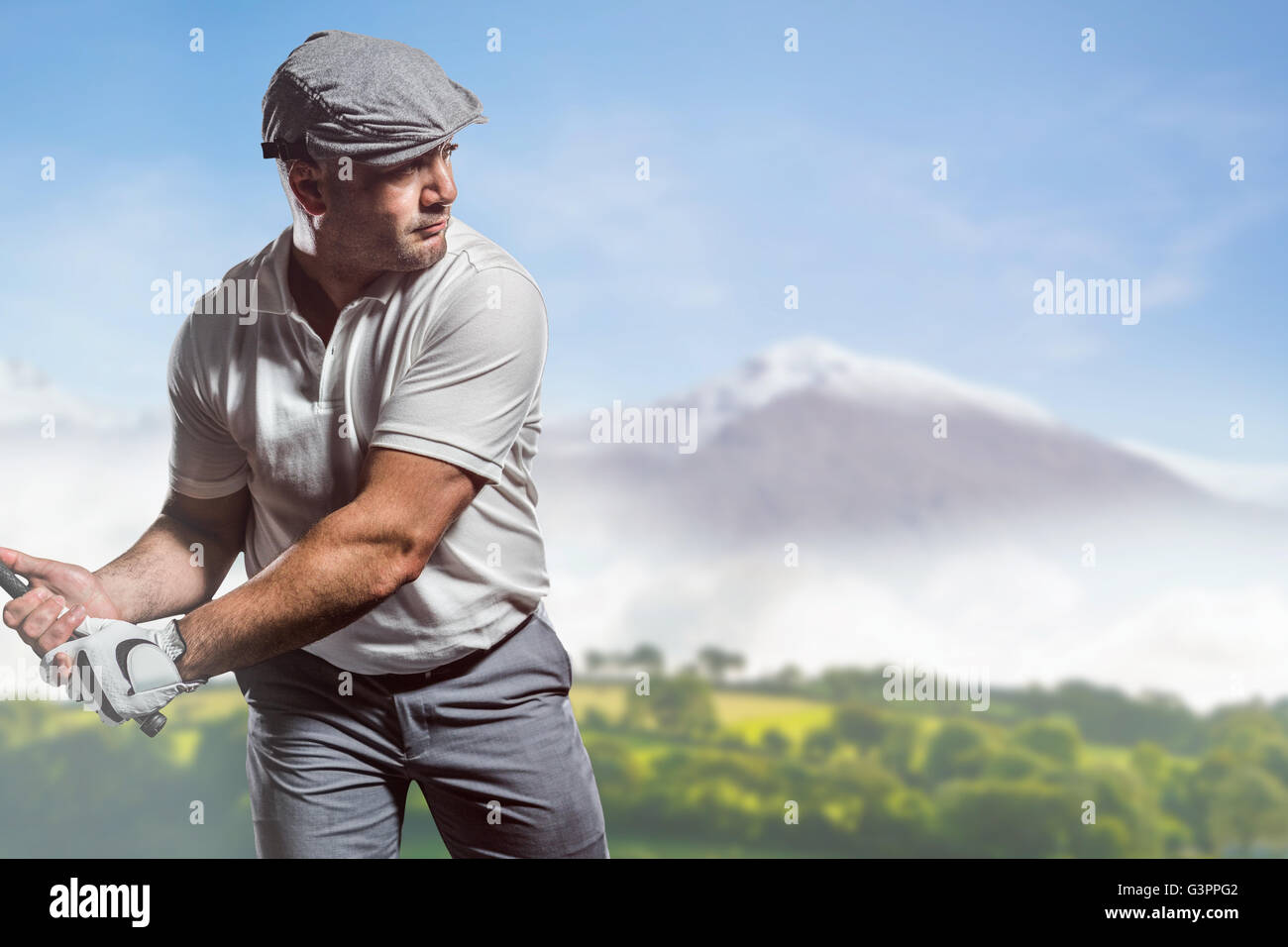 Portrait of golf player Stock Photo - Alamy