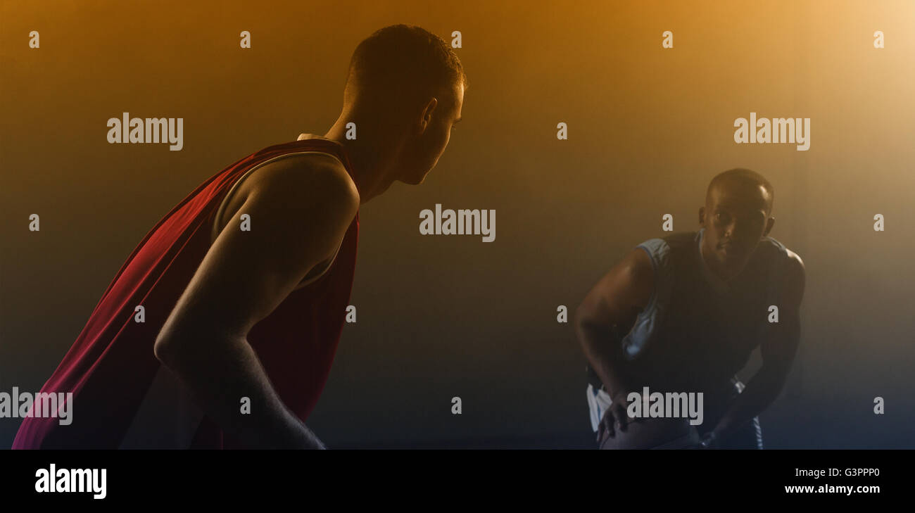 Two basketball player Stock Photo - Alamy