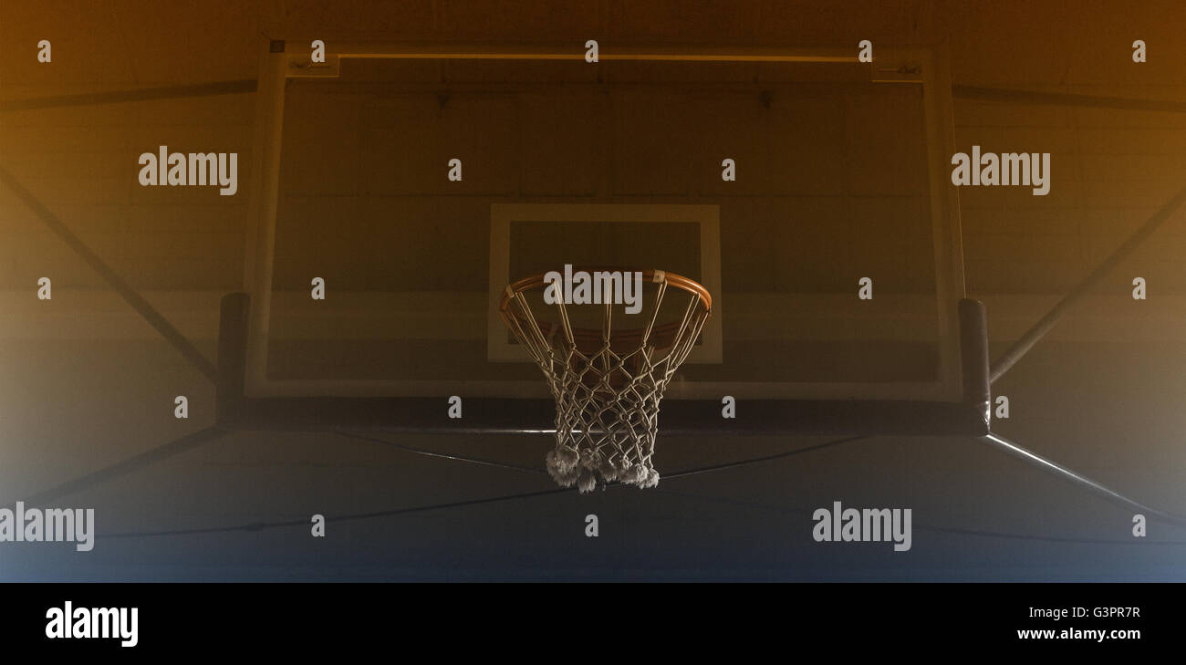 Basketball hoop hanging Stock Photo - Alamy