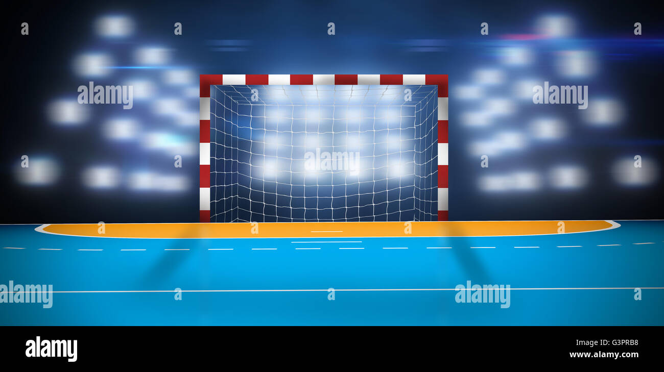 Composite image of handball goal Stock Photo - Alamy