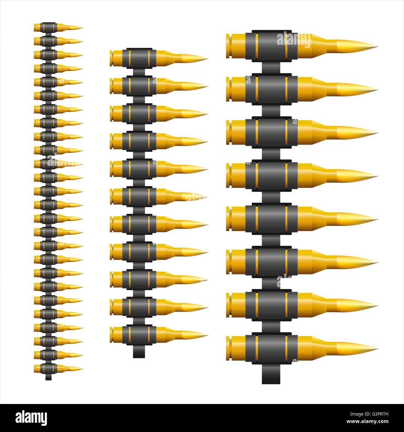 bullet belt isolated strip on white Stock Vector Image & Art - Alamy
