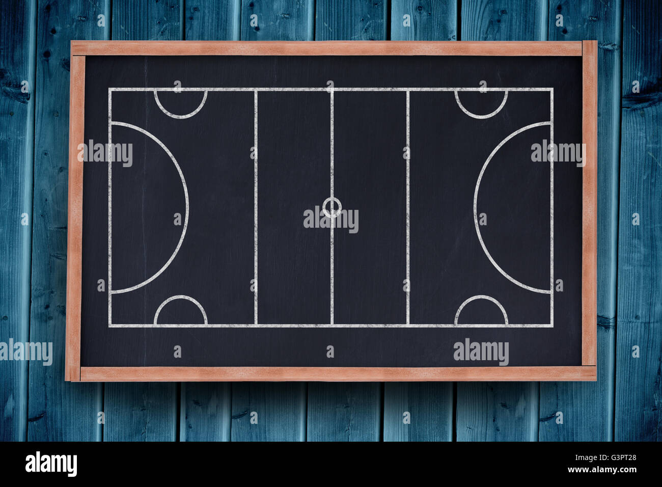 Composite image of sport field plan Stock Photo - Alamy