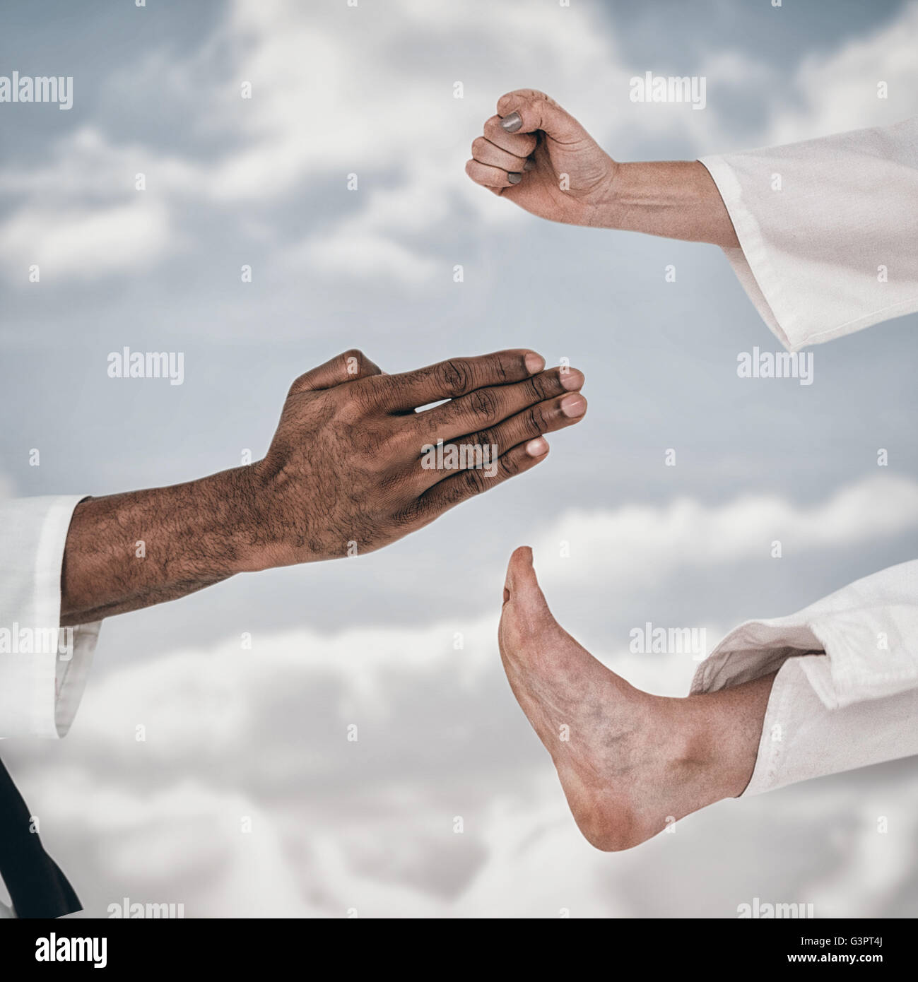 Female fighter performing hand hi-res stock photography and images - Alamy