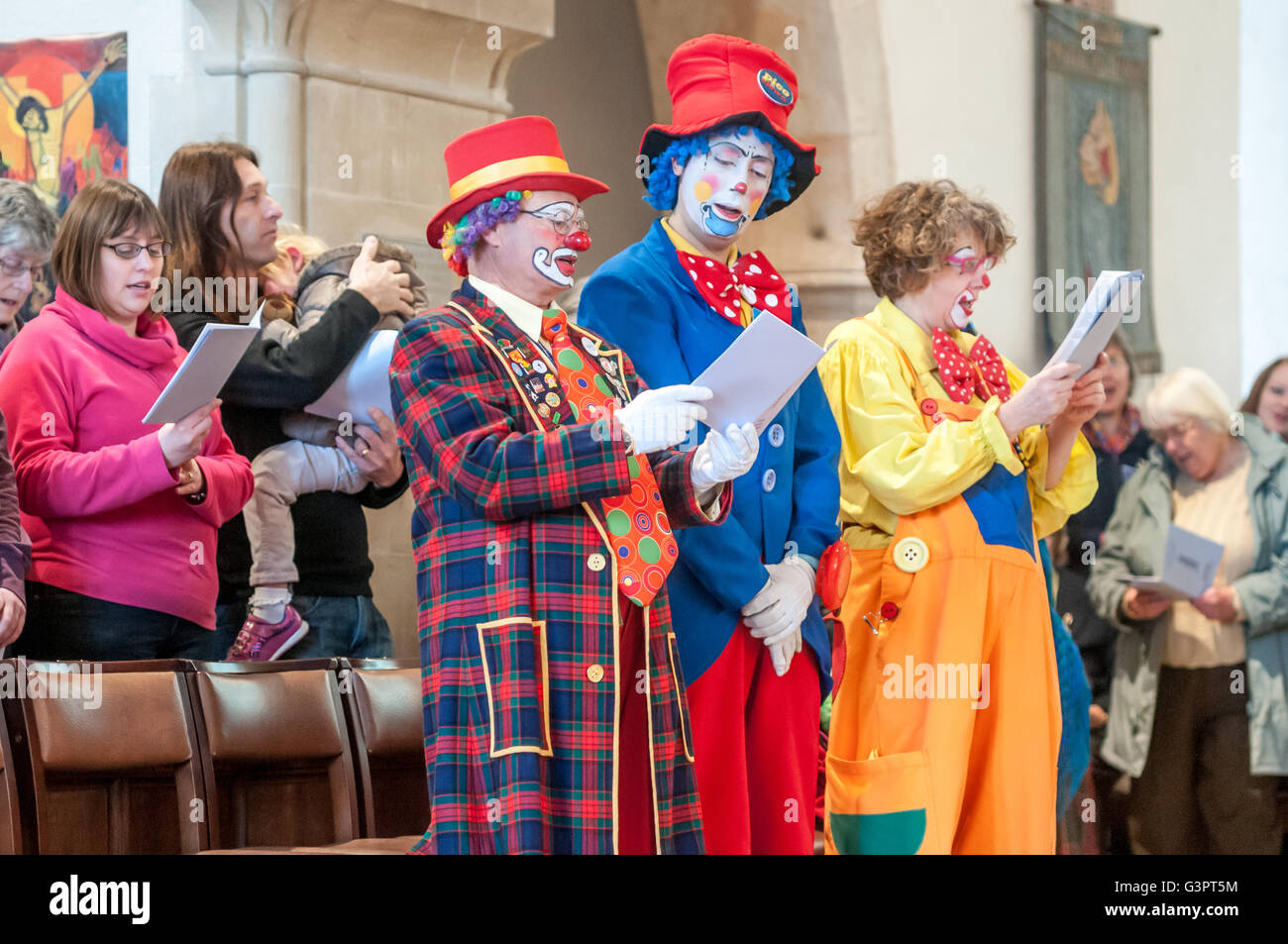 Clown convention in Bognor Regis Stock Photo - Alamy