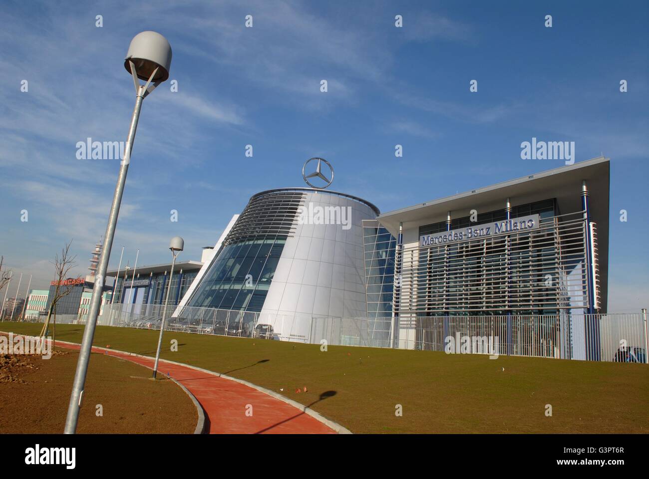 The Mercedes-Benz Center in Milan, the largest sales and representation ...