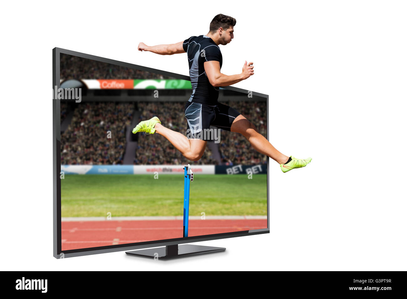 Jumping obstacle course Cut Out Stock Images & Pictures - Alamy