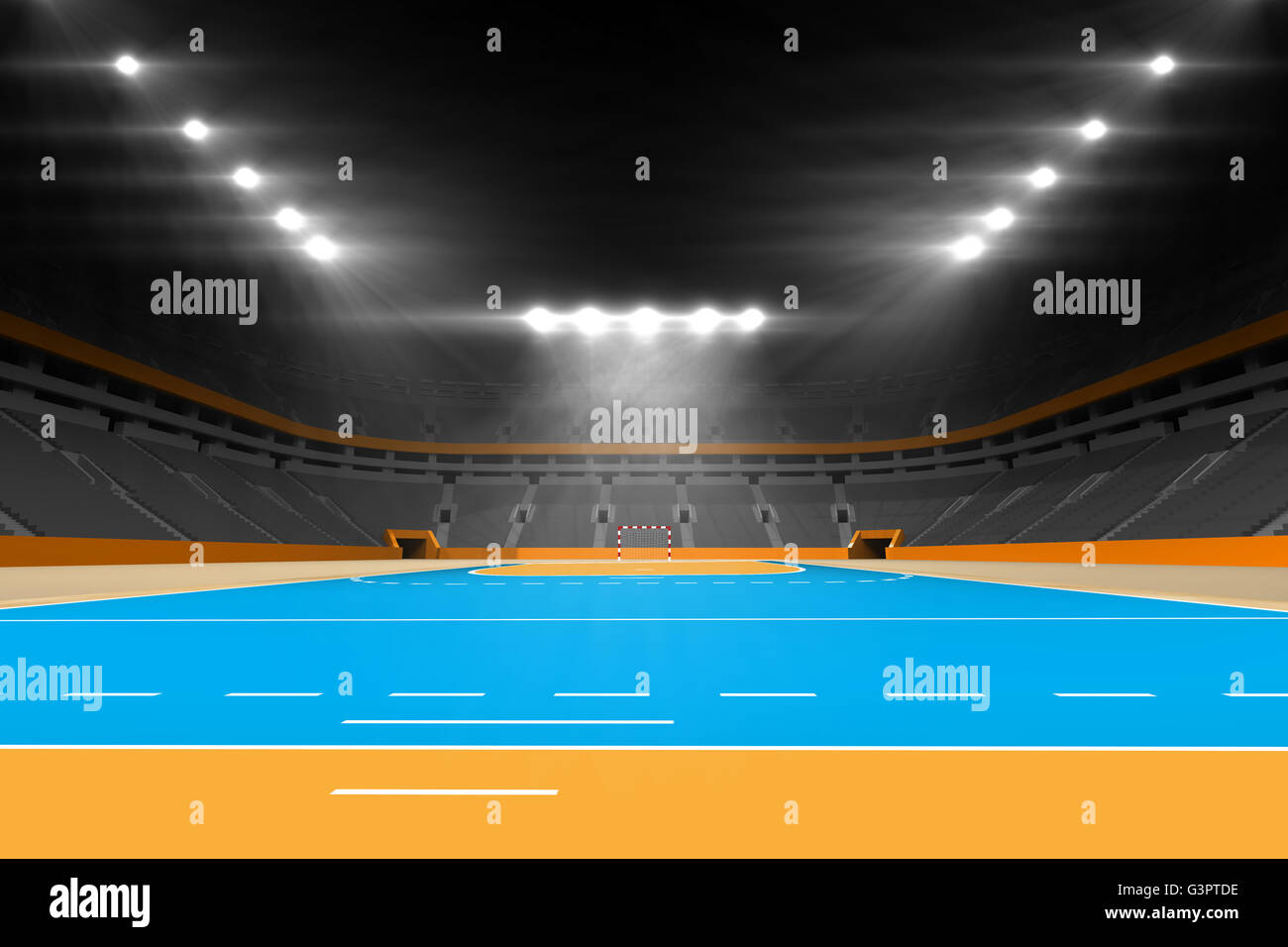 Composite image of handball field Stock Photo - Alamy