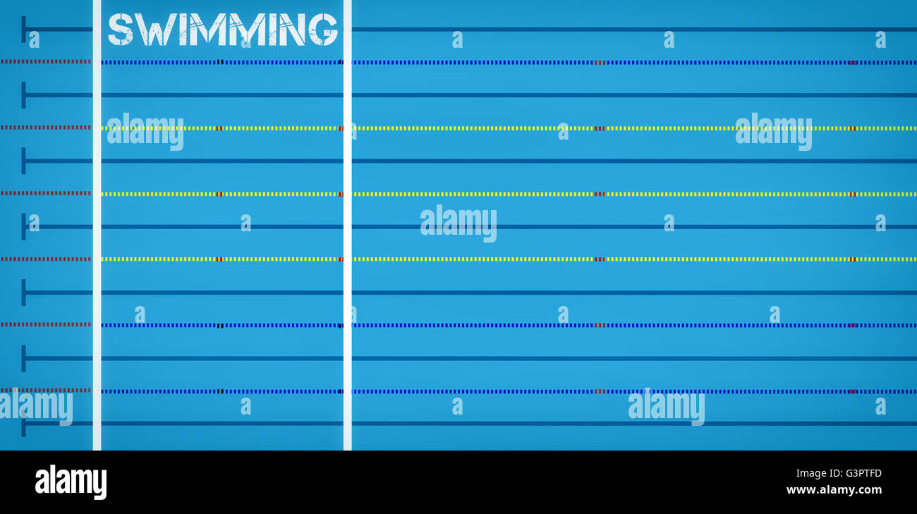 Swimming message written in white Stock Photo - Alamy