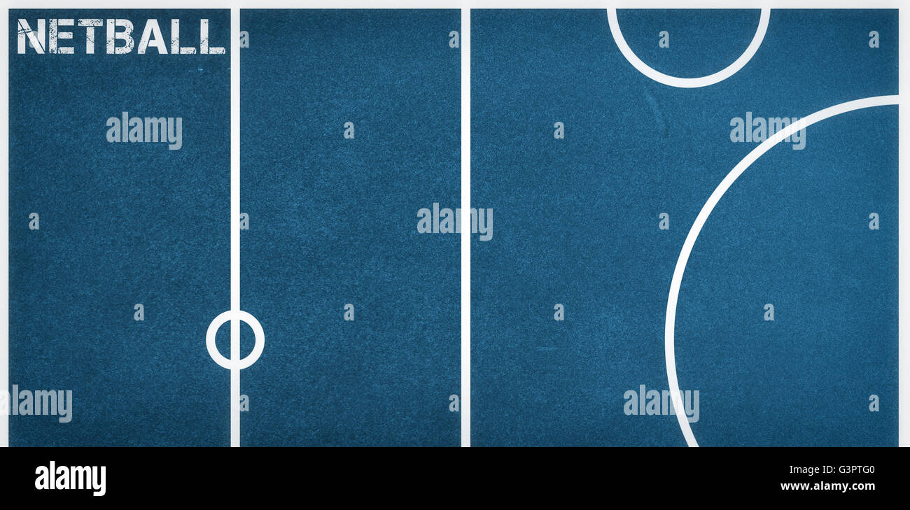 Composite image of netball message on a white background Stock Photo ...