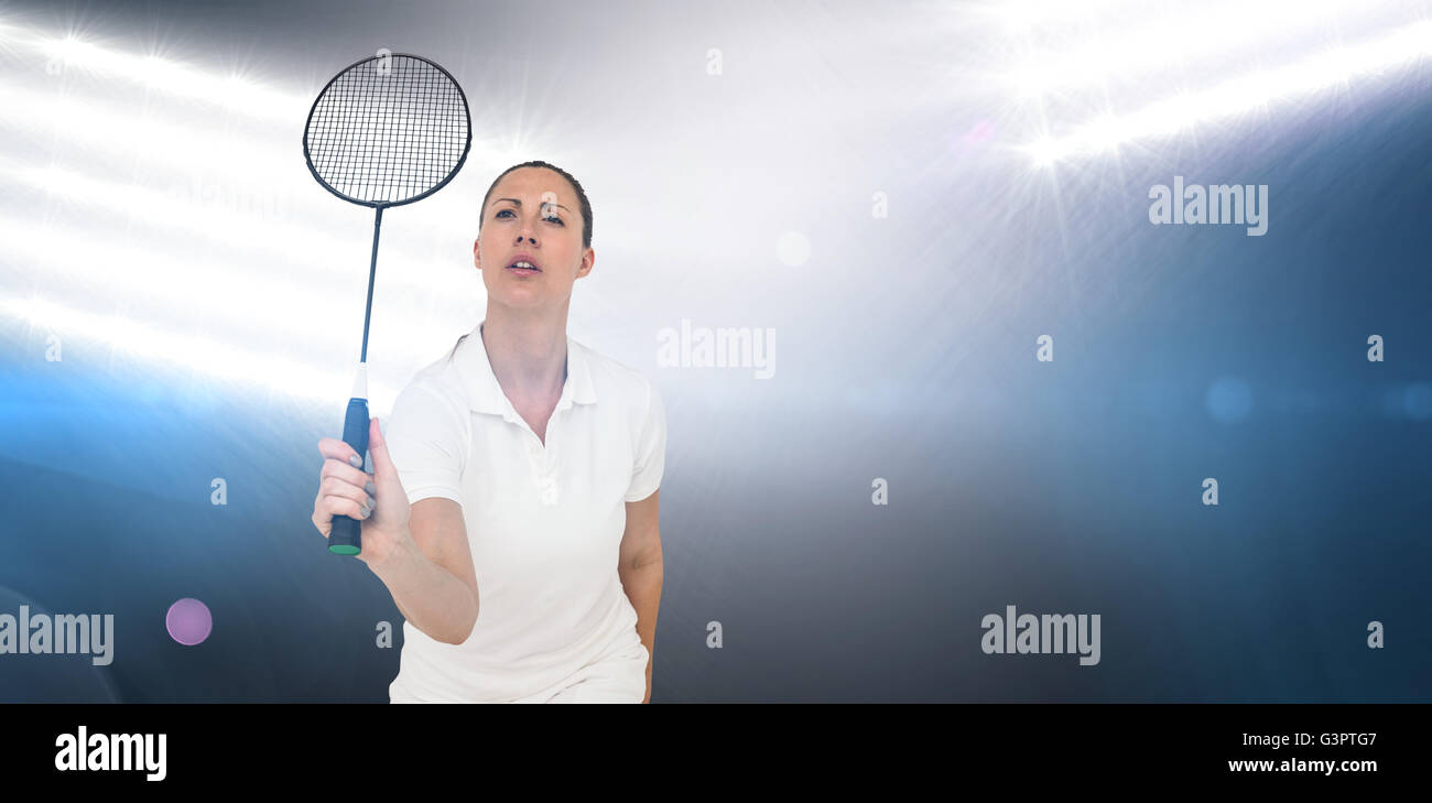 Female player playing badminton Stock Photo - Alamy Female player playing badminton Stock Photo - Alamy