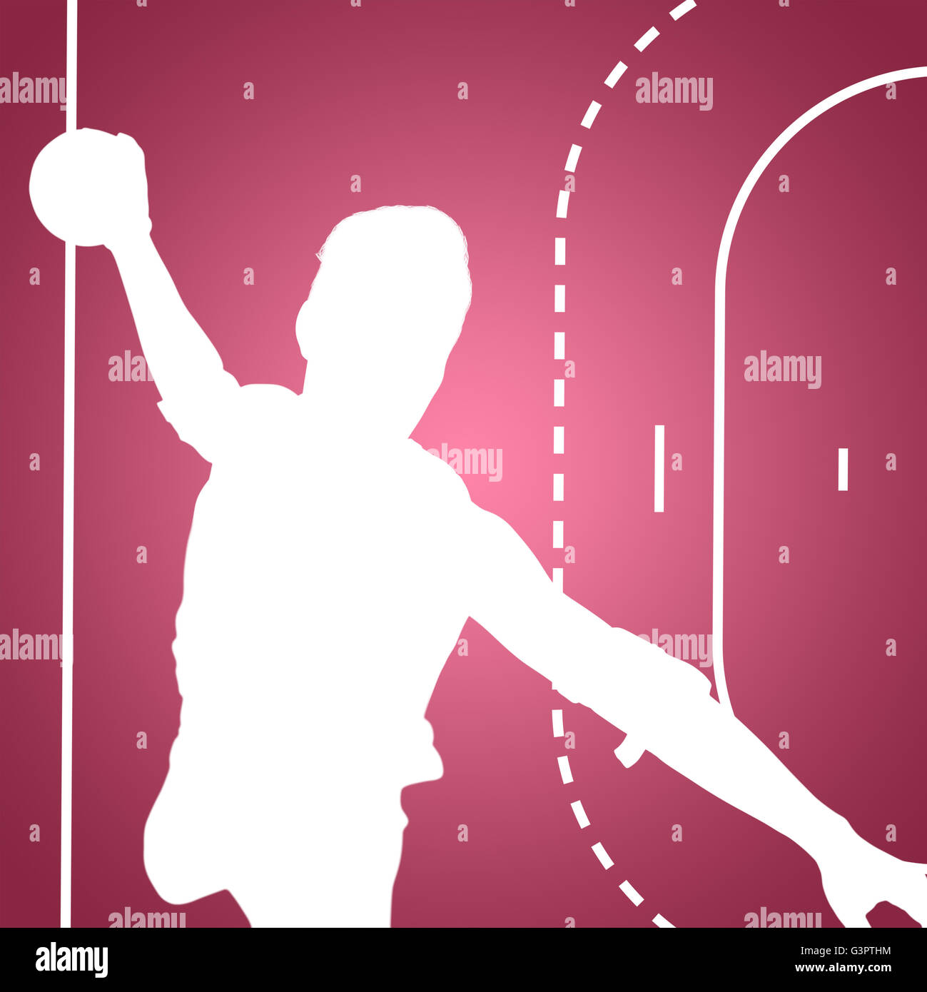 Composite image of confident athlete man throwing a ball Stock Photo ...