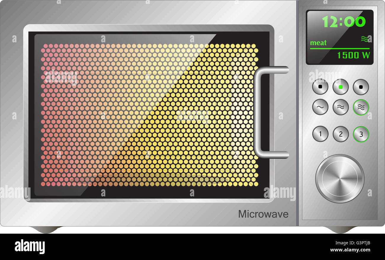 Microwave keypad button push Stock Vector Images - Alamy