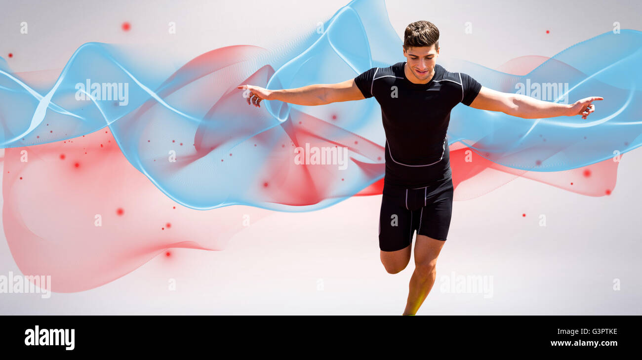 Composite image front view sportsman hi-res stock photography and ...