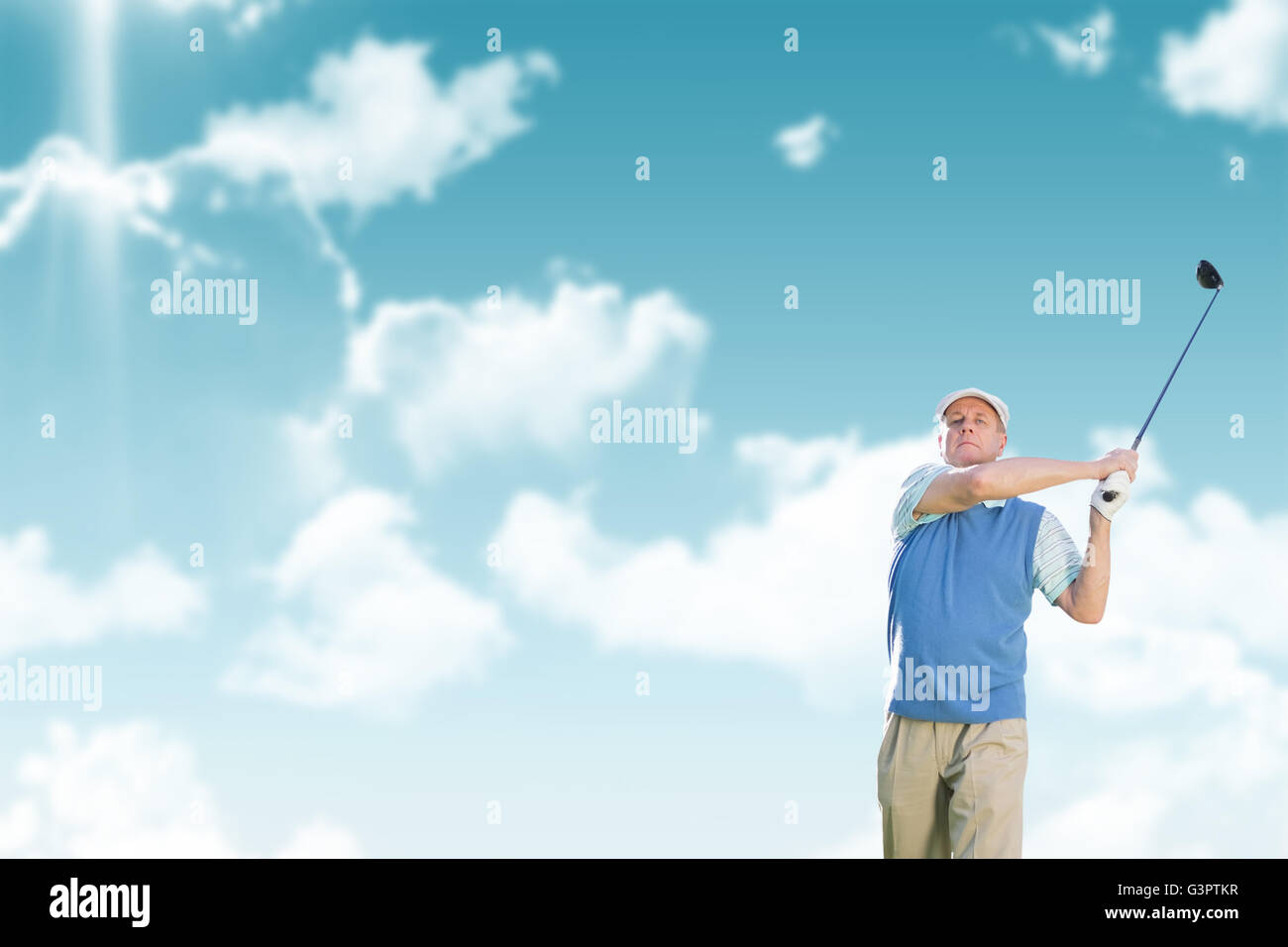 Sportsman playing golf Stock Photo - Alamy