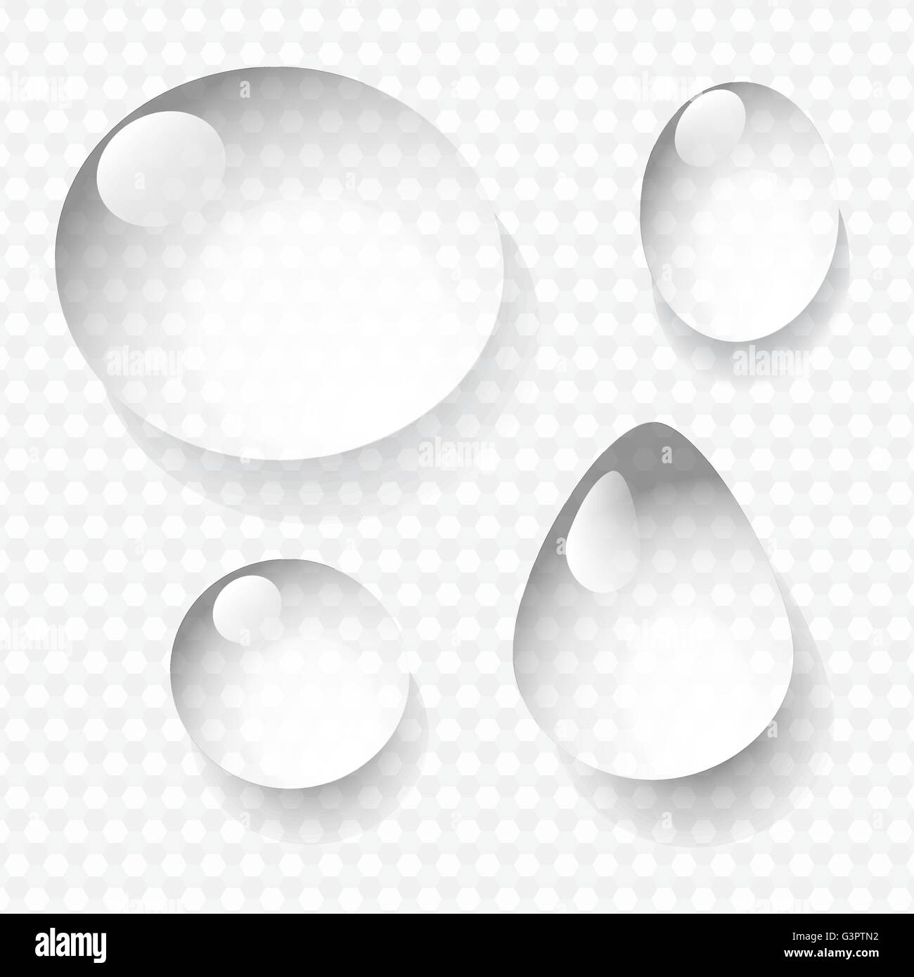Water drops realistic isolated Black and White Stock Photos & Images ...