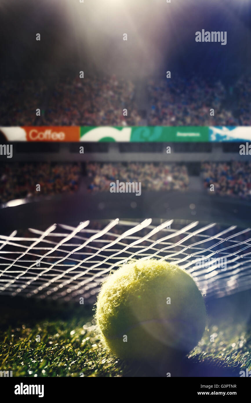 Close up of a tennis racket and ball Stock Photo - Alamy