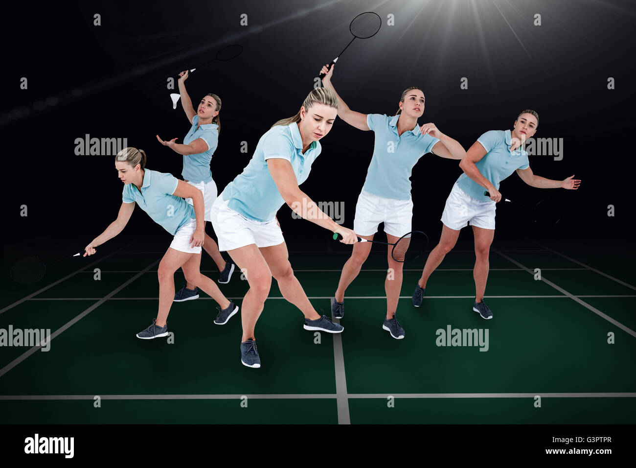 Badminton woman stadium hi-res stock photography and images - Alamy
