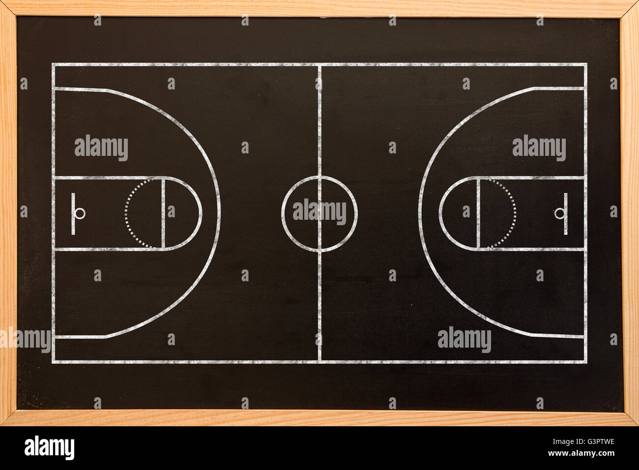 Digital image of basketball field Stock Photo - Alamy