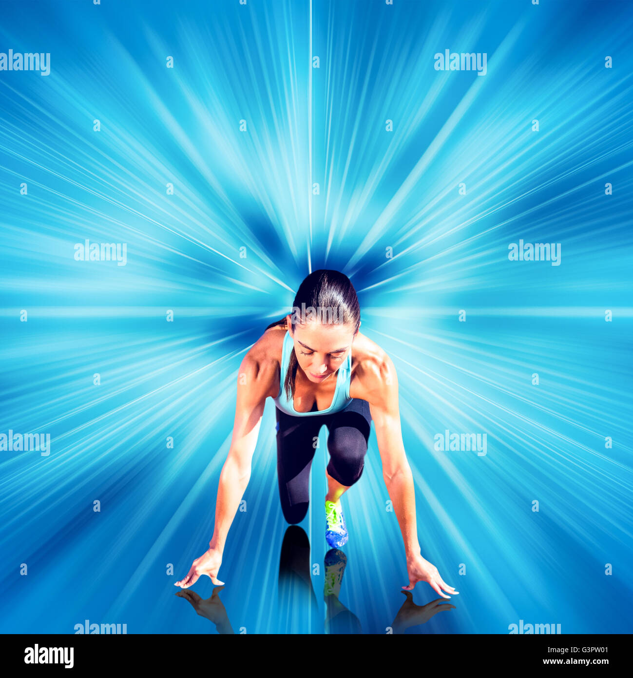 Starting block female hi-res stock photography and images - Alamy