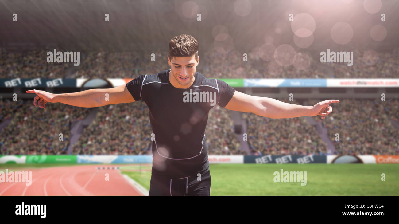 Composite image front view sportsman hi-res stock photography and ...