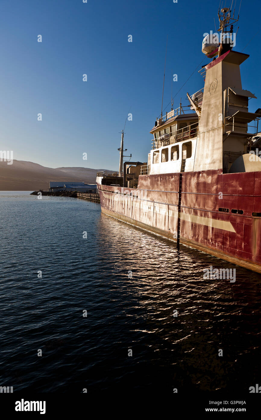 Fishing trawler, Akureyri Harbor, Eyjafjordur, Akureyri, Iceland Stock ...
