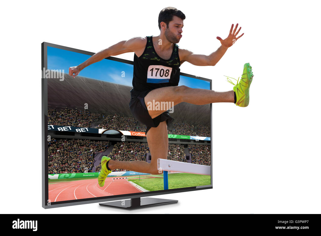 Jumping obstacle course Cut Out Stock Images & Pictures - Alamy