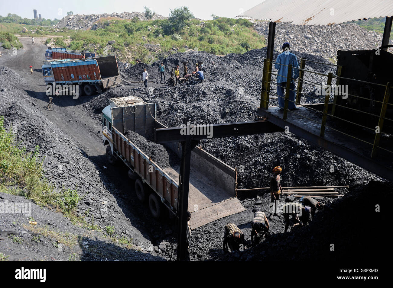 INDIA Dhanbad, underground coal mining of BCCL Ltd a company of COAL ...
