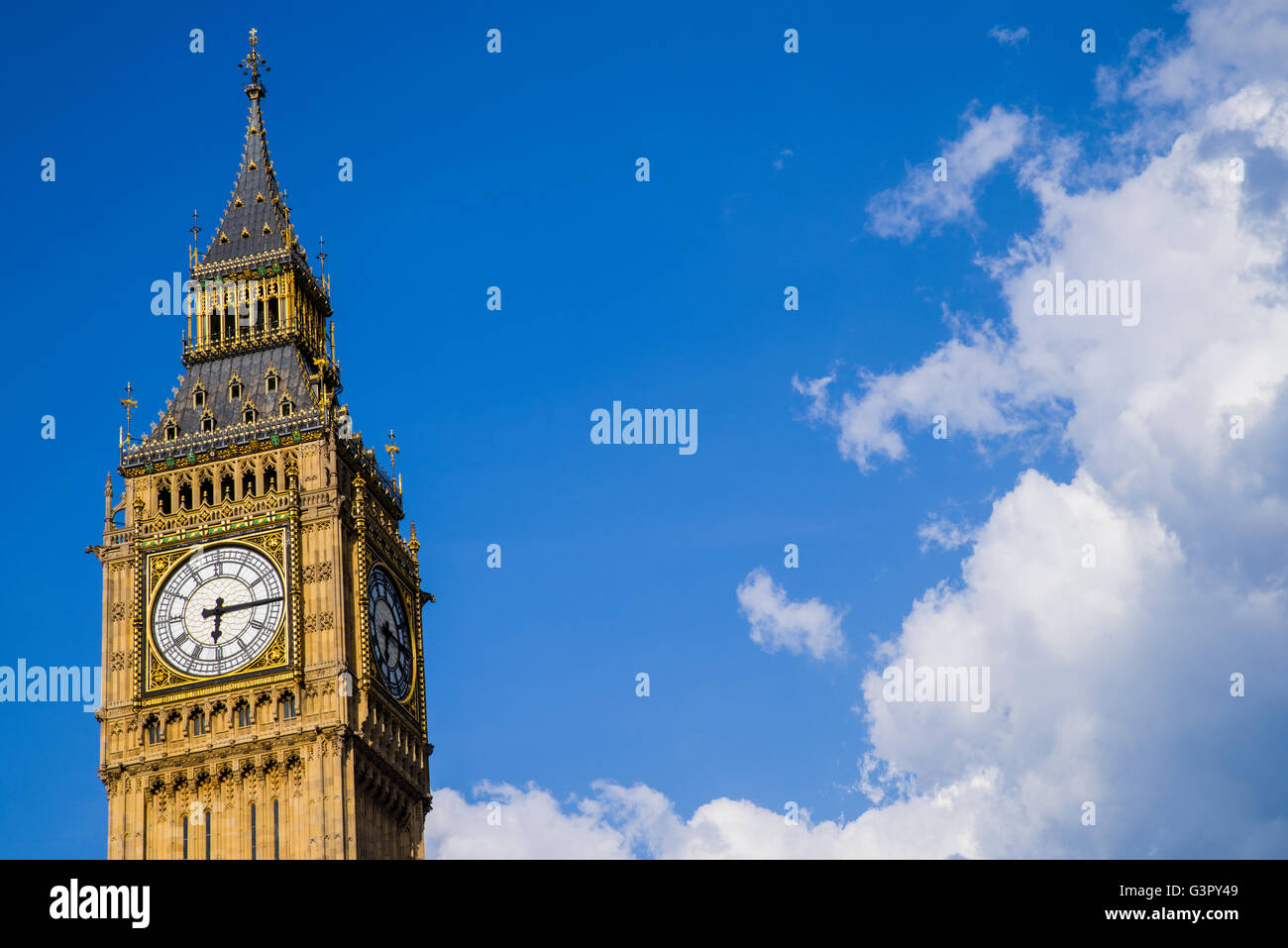 The Elizabeth Tower, which contains the iconic bell named Big Ben, at ...