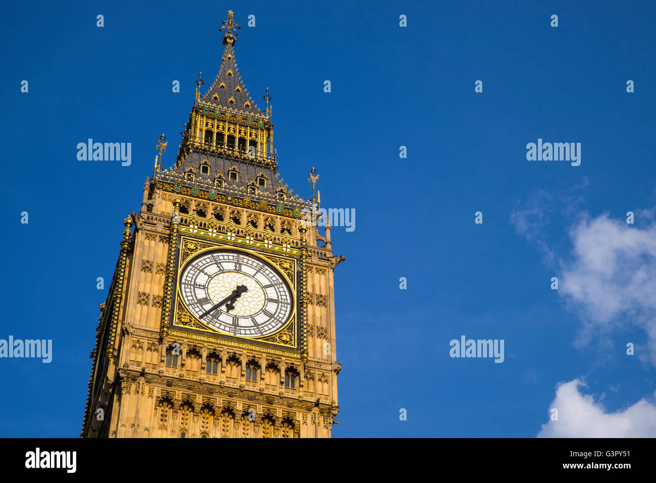 The Elizabeth Tower, which contains the iconic bell named Big Ben, at ...