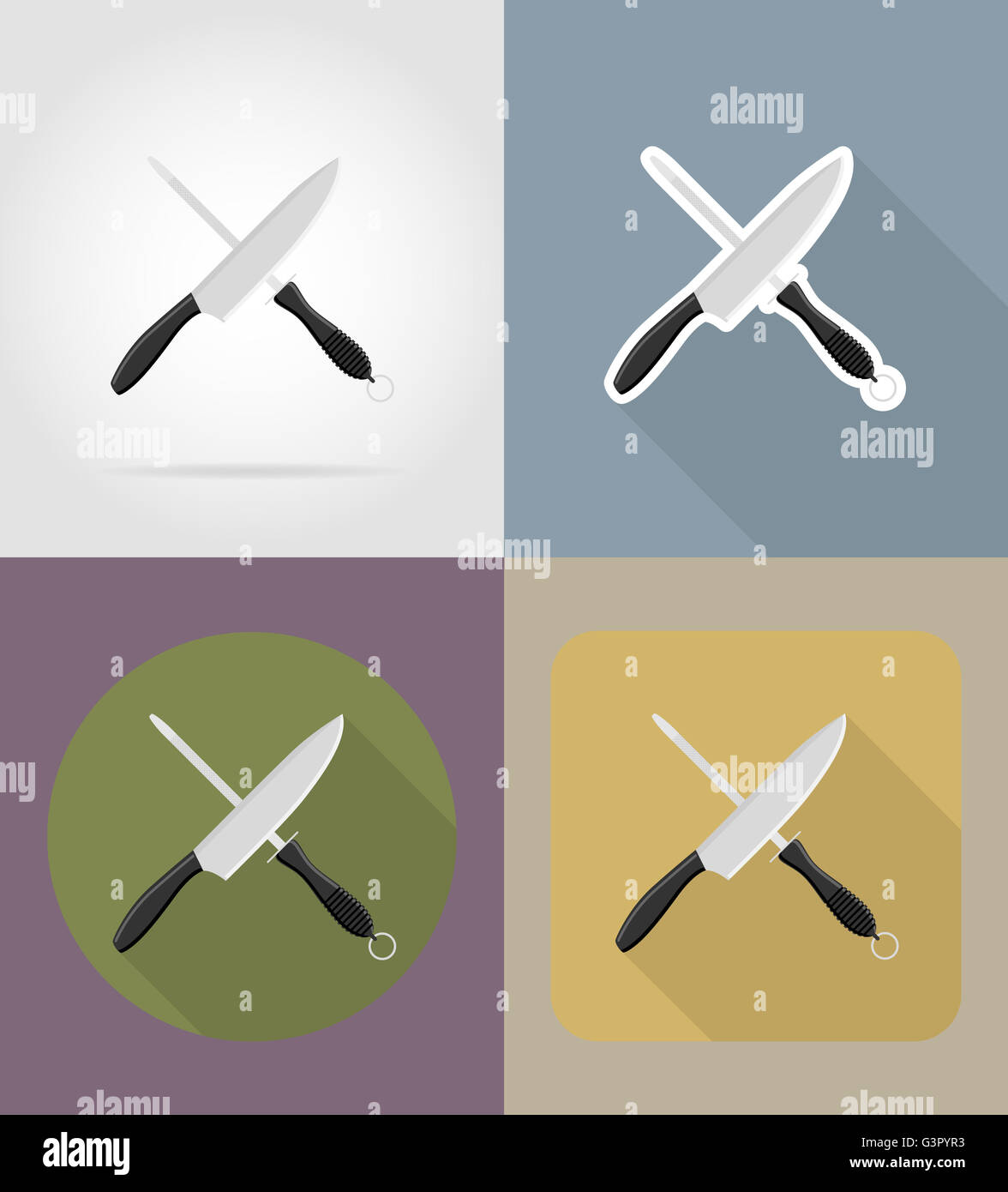 knife sharpener objects and equipment for the food illustration ...