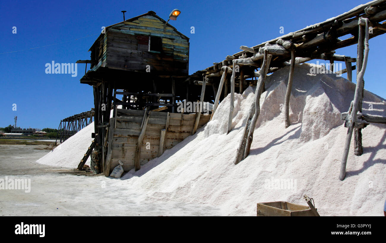 old weathered caribbean salt refinery Stock Photo - Alamy