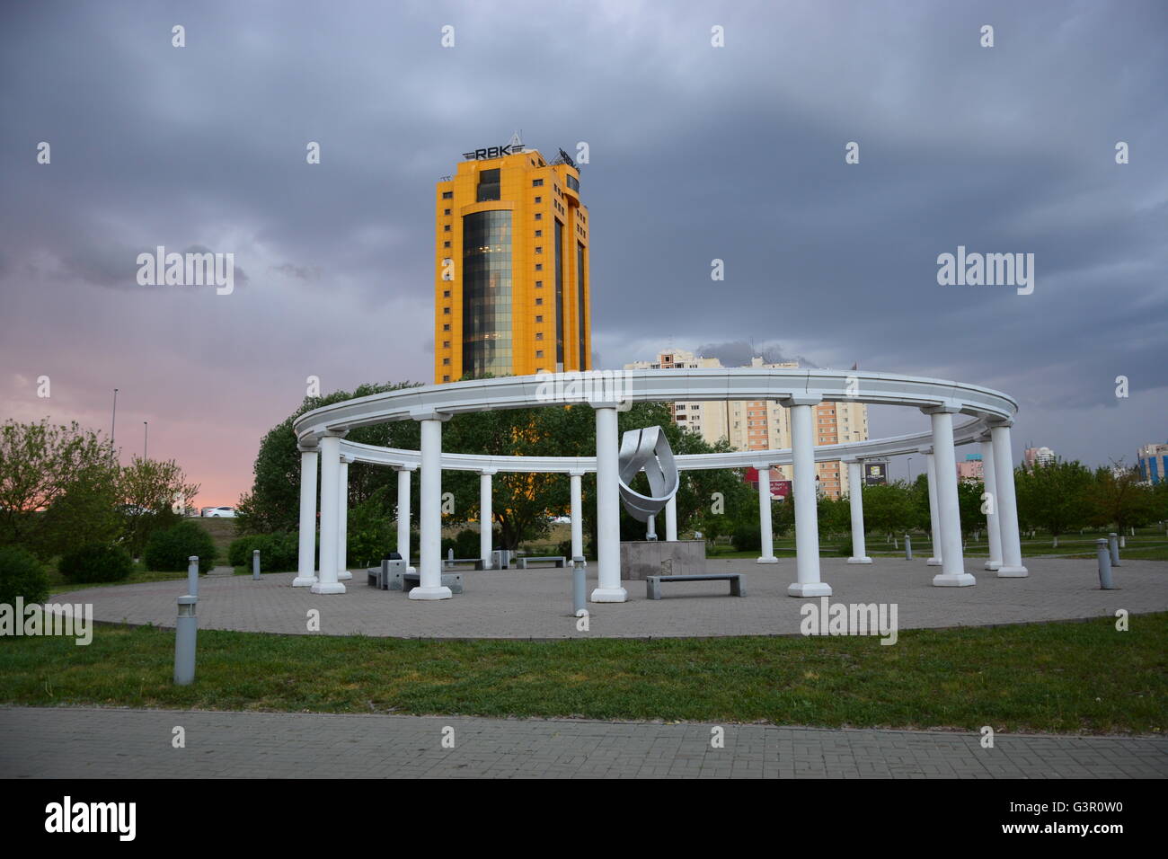 A view with modern buildings in Astana, capital of Kazakhstan Stock ...