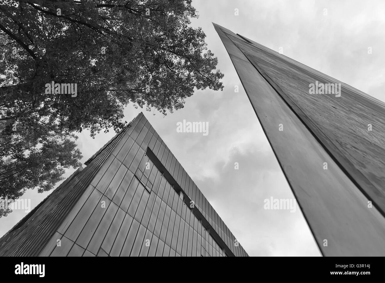 July 2015 - The Jewish Museum Berlin, Berlin, Germany: Facade detail ...