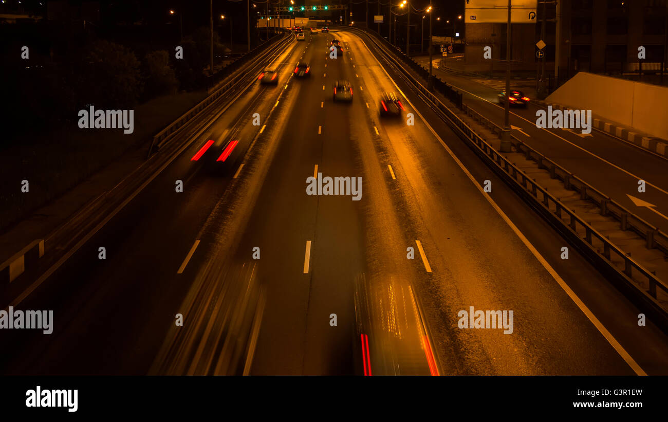 night highway motion Stock Photo - Alamy